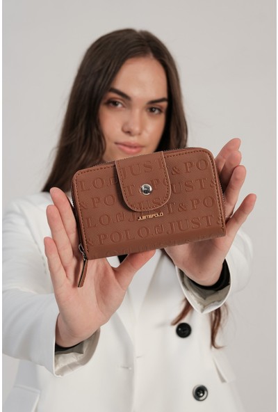 Just Polo Kadın Taba Baskı Desen Cüzdan HS1005