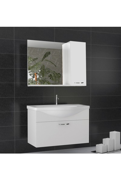 Ertekpa Kadife Banyo Dolabı Takımı 80 cm Ertekpa Kadife Banyo Dolabı Takımı 80 cm
