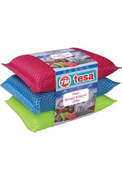 Tesa Fileli Bulaşık Süngeri 3'lü