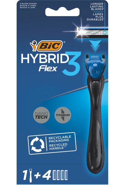 Bıc Flex 3 Erkek Tıraş Bıçağı 1 Sap + 4 Başlık
