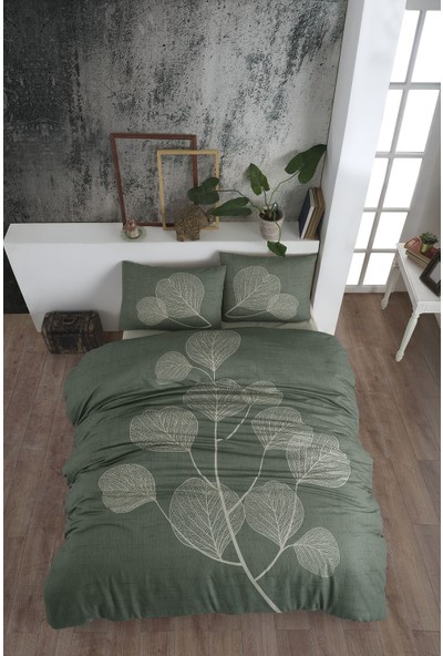 So Home Çift Kişilik Nevresim Takımı Leaf Green 200 x 220 cm