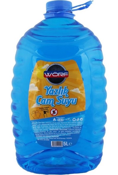 Wörf Yazlık Cam Suyu Mavi 5 Litre Wörf Yazlık Cam Suyu Mavi 5 Litre