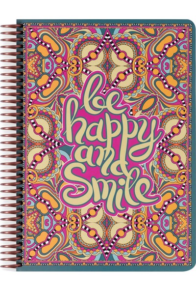 Keskin Color 17X24 Düz Defter Wallart Be Happy And Smile Keskin Color 17X24 Düz Defter Wallart Be Happy And Smile