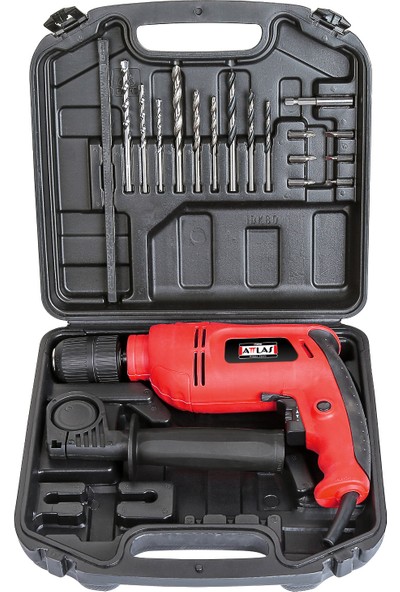 Attlas Atm 810 Darbeli Matkap 16 Parça Uç Setli