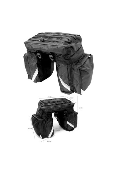 Shupın Motosiklet Bisiklet Heybe Çanta 5 Gözlü