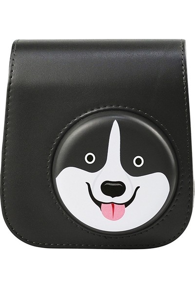 ZSZH Fujıfılm Instax Mini 9 Için Kayışlı Pu Deri Çanta - Gri Siyah (Yurt Dışından) ( Yurt Dışından )