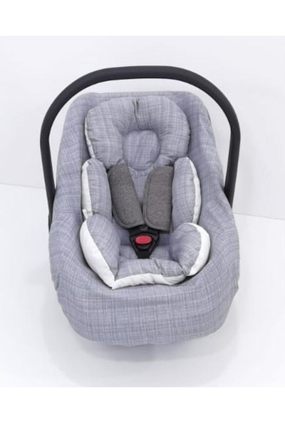 Mordesign Ortopedik Puset Minderi ve Çarşaf 2' li Set, Gökkuşağı Gri