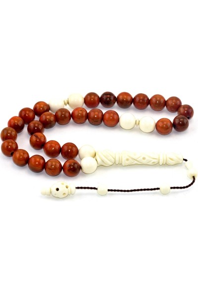 Tesbihediye Küre Kesim Imamesi Oymalı Deve Kemiği ve Kuka Tesbih