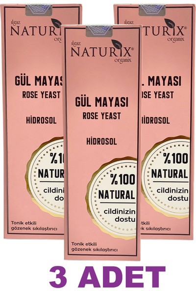 Naturix Doğal Tonik Etkili Gül Suyu 250 ml 3 Adet Naturix Doğal Tonik Etkili Gül Suyu 250 ml 3 Adet