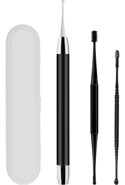 Sportauto 3 Adet Işıklı Saklama Kutulu Kulak Temizleyici Kiti (Yurt Dışından)