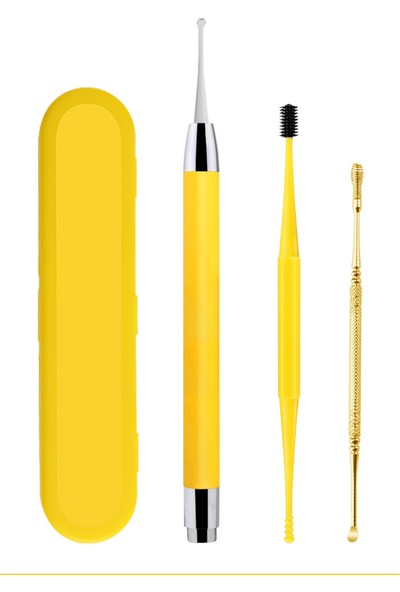 Sportauto 3 Adet Işıklı Saklama Kutulu Kulak Temizleyici Kiti (Yurt Dışından)