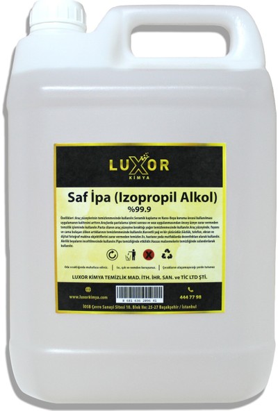 Luxor Kimya Saf Ipa %99 (Izopropil Alkol) 5 Lt.
