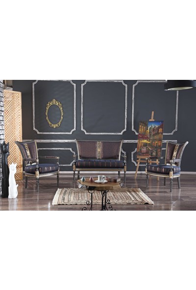 Bhr Wood Hasırlı Çay Oturma Takımı