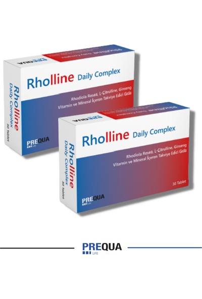 2 x Rholline Daily Complex - Rhodiola, Citrulline, Ginseng, Vitamin ve Mineral Kompleks İçeren Takviye Edici Gıda 2 x Rholline Daily Complex - Rhodiola, Citrulline, Ginseng, Vitamin ve Mineral Kompleks İçeren Takviye Edici Gıda