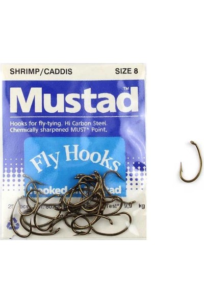 Mustad Fly Hooks 80200 Br No:8 25PCS