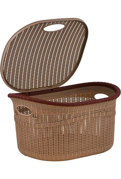 Plastart Kapaklı Kirli Çamaşır Sepeti | 24 Lt.