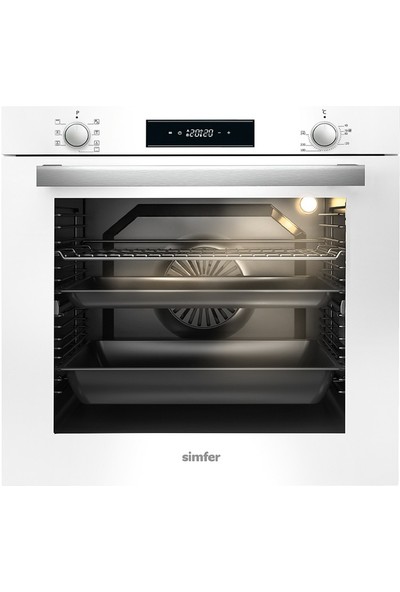 Simfer 7382 80 Litre Beyaz Cam Panel Turbo Ankastre Fırın Simfer 7382 80 Litre Beyaz Cam Panel Turbo Ankastre Fırın