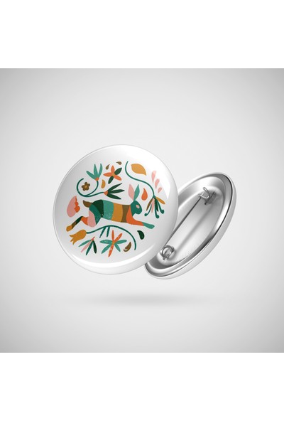 Fizello Floral Rabbıt Rozet
