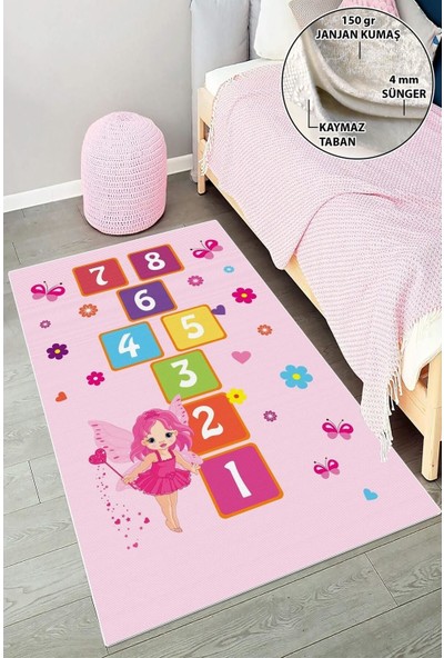 Colizon Dekoratif Yıkanabilir Kaymaz Tabanlı Çocuk Halısı