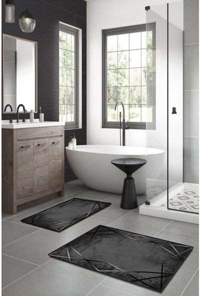Colizon 60X90 - 50X60 Dijital Banyo Halısı Klozet Takımı 2'li Paspas Seti Colizon 60X90 - 50X60 Dijital Banyo Halısı Klozet Takımı 2'li Paspas Seti