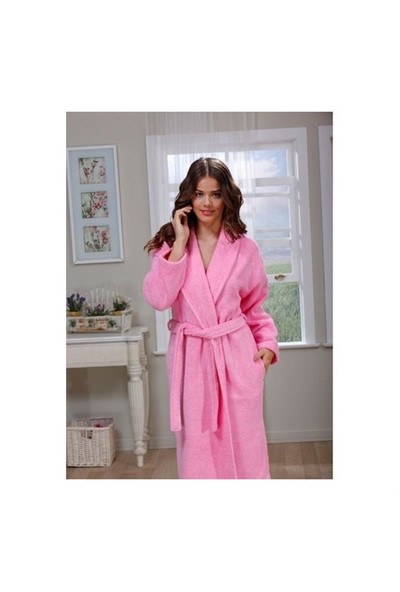 Osmanlı Tekstil M Beden Bornoz Pembe