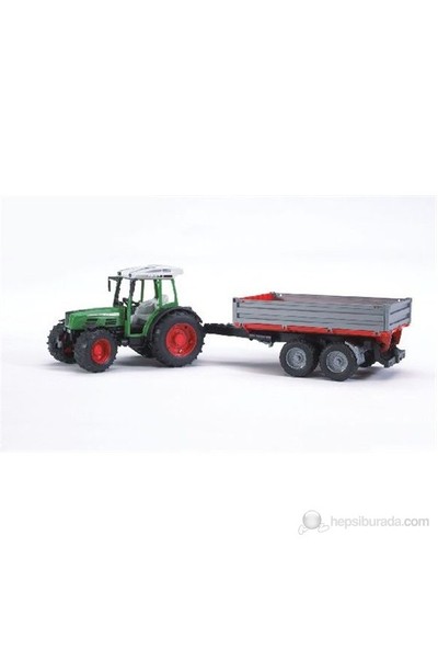 Bruder Fendt 209 S Traktör & Kırmızı Römork BR02104