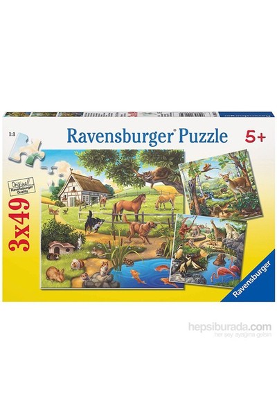 Ravensburger Dağ Hayvanları - 3X49 Parçalı