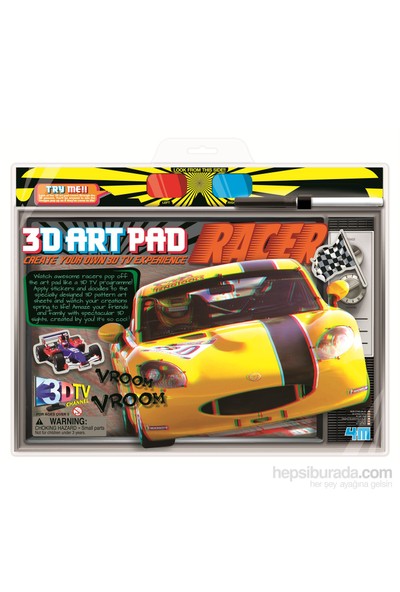 4M 3D Poster-Boyama Yarış Arabası