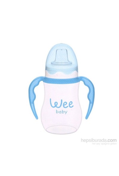 Wee Baby Baby Akıtmaz Kulplu PP Bardak 250ml - Mavi Wee Baby Baby Akıtmaz Kulplu PP Bardak 250ml - Mavi