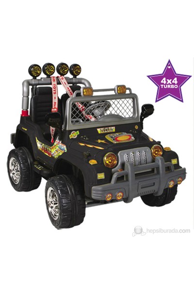 Aliş Mega Akülü Jeep / Siyah