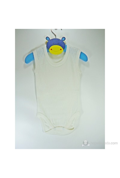 Sema Baby Jakarlı Askılı Badi (Body) Krem