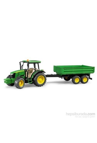 Bruder John Deere 5115M Traktör Ve Römork - BR02108 Bruder John Deere 5115M Traktör Ve Römork - BR02108