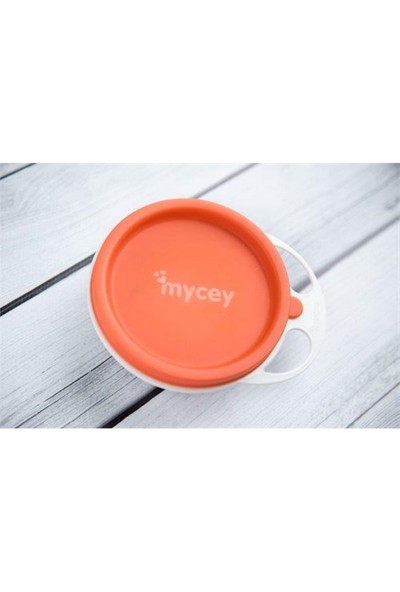 Mycey Kapaklı Mama Tabağı - Turuncu Mycey Kapaklı Mama Tabağı - Turuncu