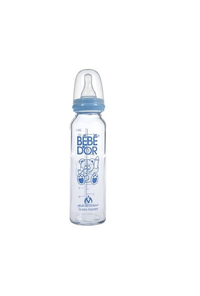 Bebedor Orta Akış Isıcam Biberon (250 ml) / Mavi Bebedor Orta Akış Isıcam Biberon (250 ml) / Mavi