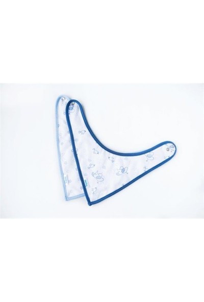 Mycey Müslin Fular Önlük - 2Li Set - Starbird Mavi Mycey Müslin Fular Önlük - 2Li Set - Starbird Mavi