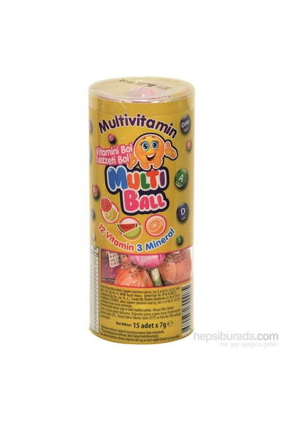 Multiball Lolipop Multivitamin 15'li