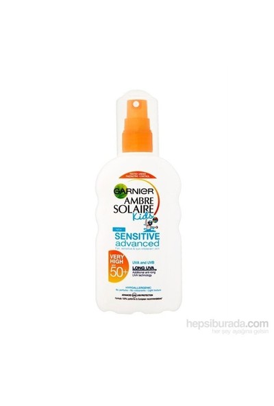 Garnier Ambre Solaire Sensitive Advanced Çocuk Güneş Sütü Sprey GKF 50+ 200 ml Garnier Ambre Solaire Sensitive Advanced Çocuk Güneş Sütü Sprey GKF 50+ 200 ml