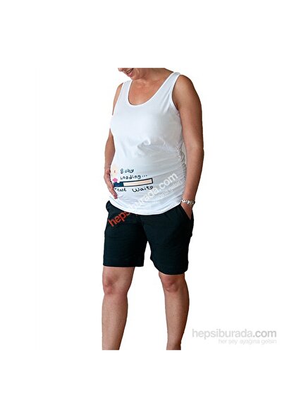 Elija Hamile Penye Şort / Lacivert