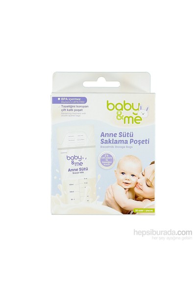 Baby&Me Süt Saklama Poşeti 50 Adet