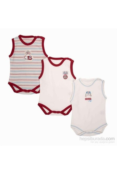 Bebepan 1462 Racing 3Lü Atlet Body Çizgili 6-9 Ay (68-74 Cm)