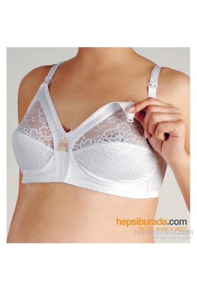 Elija Dantelli Göğüs Küçültücü C Cup Emzirme Sütyeni / Beyaz Elija Dantelli Göğüs Küçültücü C Cup Emzirme Sütyeni / Beyaz