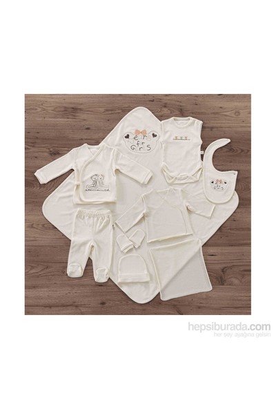 Ecocotton Organik Bebek Zıbın Seti Pınk Bear Ecocotton Organik Bebek Zıbın Seti Pınk Bear