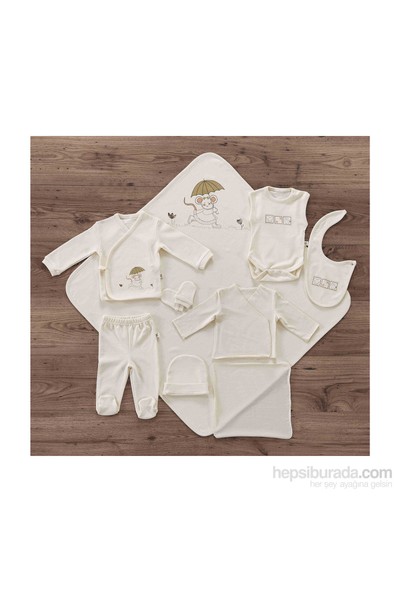 Ecocotton Organik Bebek Zıbın Seti Mouse