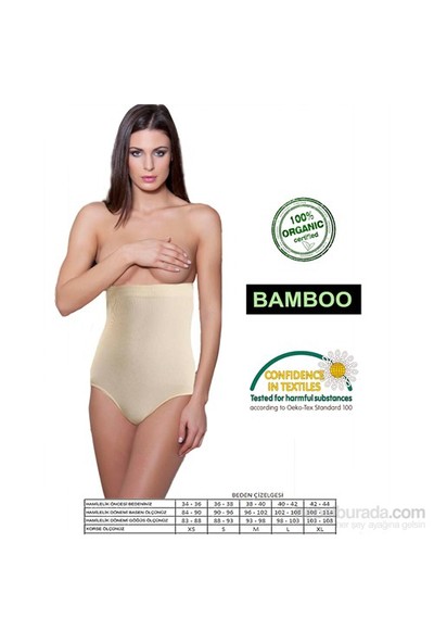 Emzik Hamile Doğum Sonrası Toparlayıcı Bambu Slip Korse