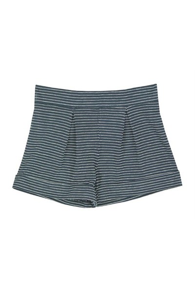 Karamela Pileli Şort, Lacivert Çizgili