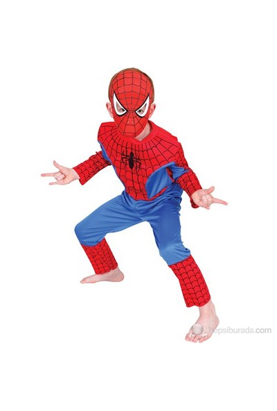Spiderman Çocuk Kostüm Premium 5-6 Yaş