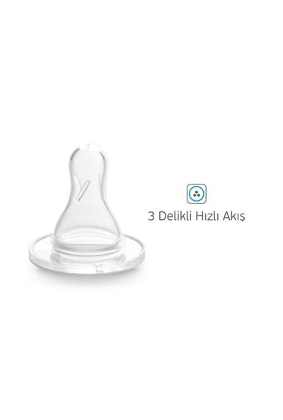 Bebedor Biberon Emziği 3 Delikli Hızlı Akış Bebedor Biberon Emziği 3 Delikli Hızlı Akış