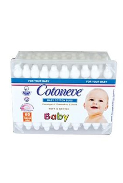 Cotoneve Baby Emniyetli Pamuklu Kulak Çubuğu 60 Ad