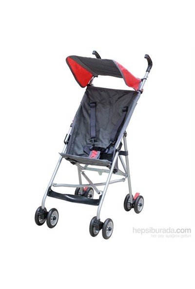 Deniss İnfiniti Baston Bebek Arabası - Kırmızı Gri