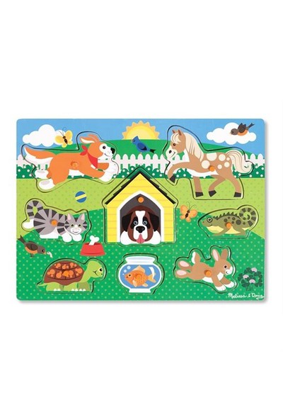 Melissa&Doug Ahşap Tutmalı Yapboz - Evcil Hayvanlar Melissa&Doug Ahşap Tutmalı Yapboz - Evcil Hayvanlar